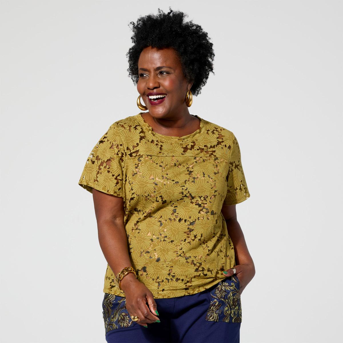 Harlem's Fashion Row x In Earnest by Byron Lars Burnout Top | HSN