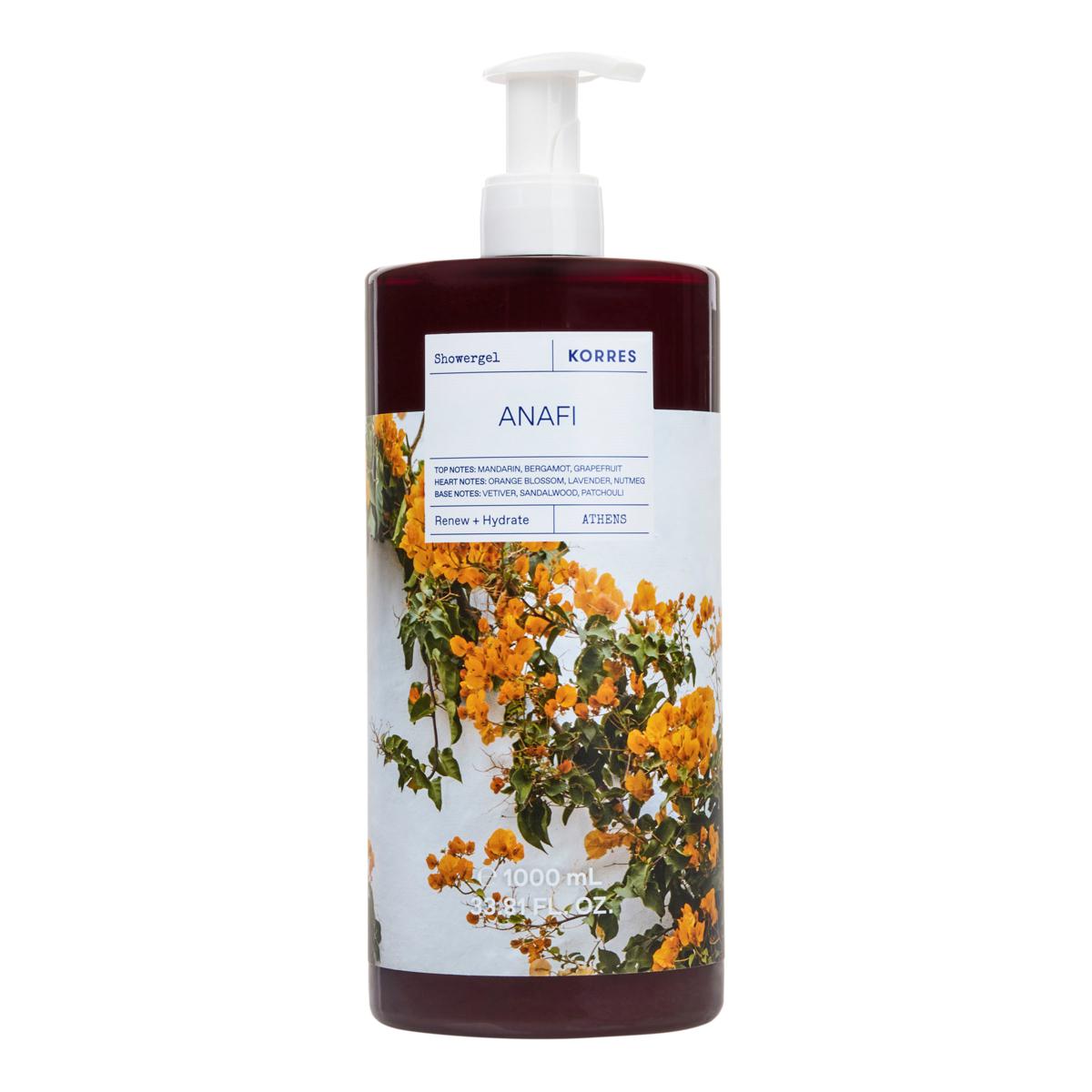 Korres 1 Liter Anafi Fine Fragrance Renewing Body Cleanser | HSN