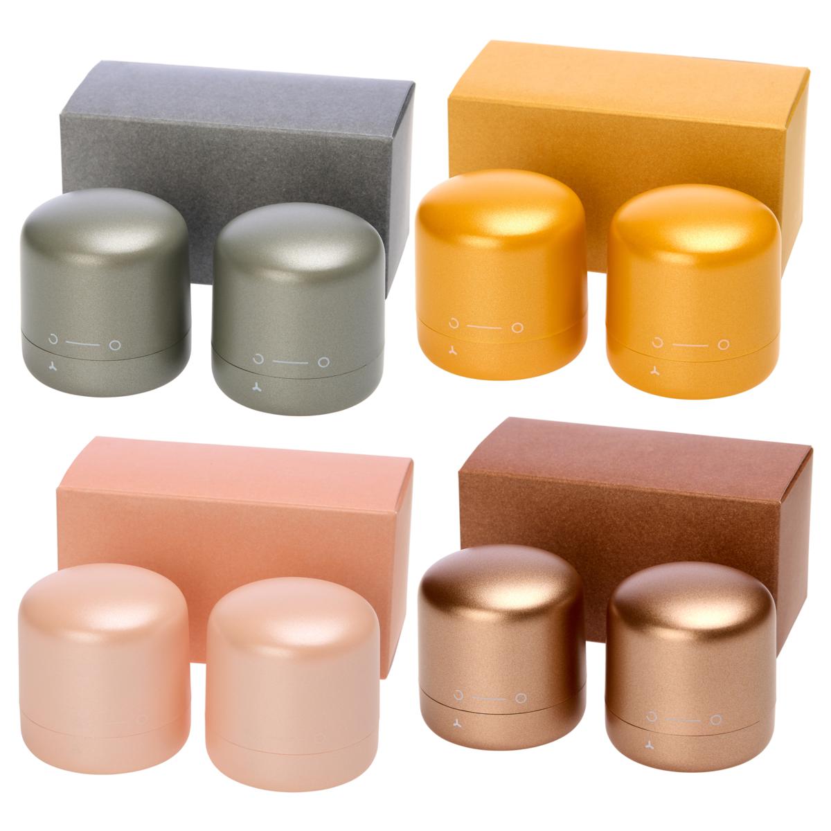 Improvements 8-piece Set of Metallic Wine Stoppers with Gift Boxes | HSN