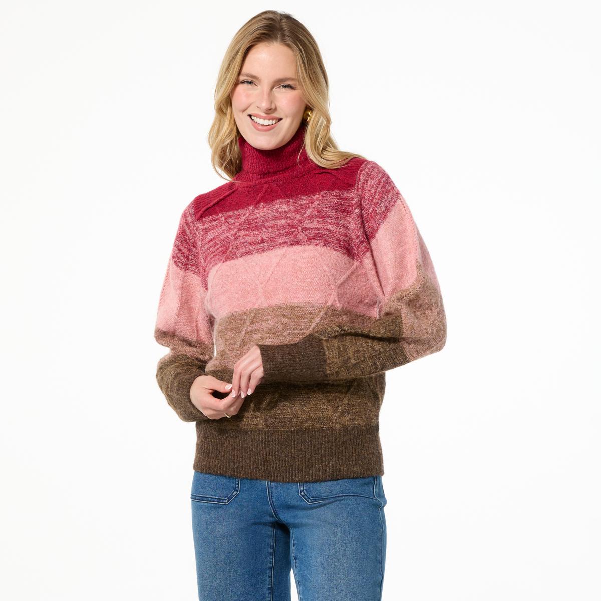 "As Is" DG2 Ombre Cable Knit Pullover Sweater | HSN