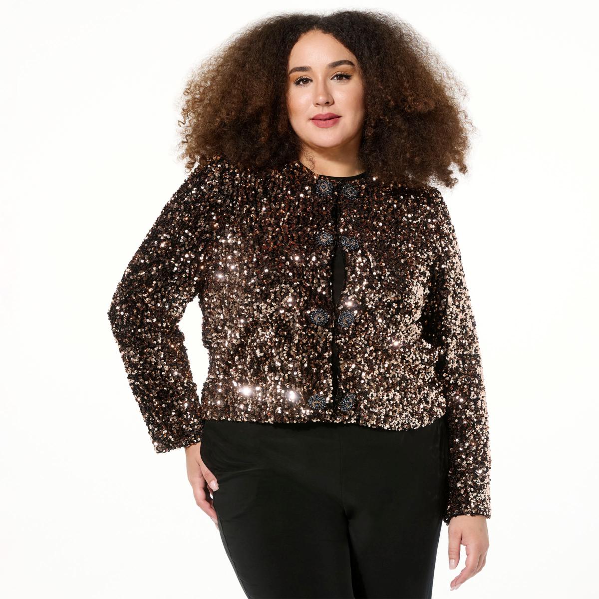Antthony Sequined Velvet Jacket | HSN