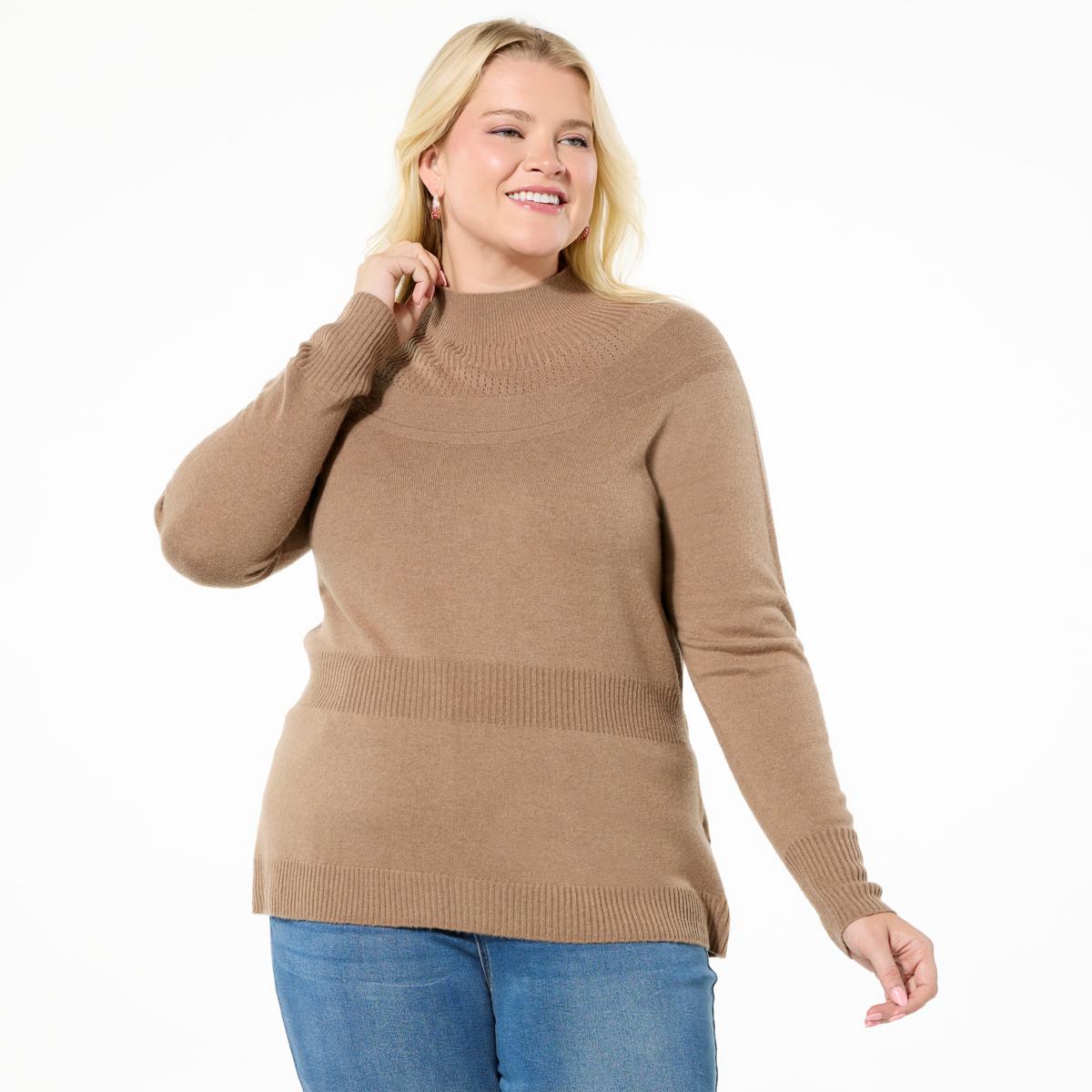 DG2 by Diane Gilman 3D Tech Knit Mock-Neck Sweater | HSN