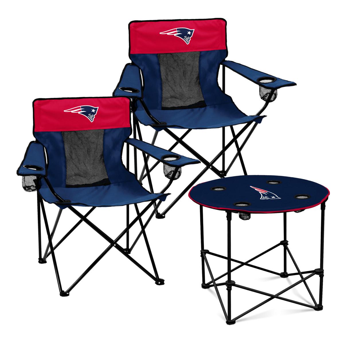 Officially Licensed NFL Tailgate Chair & Table Bundle - Patriots | HSN