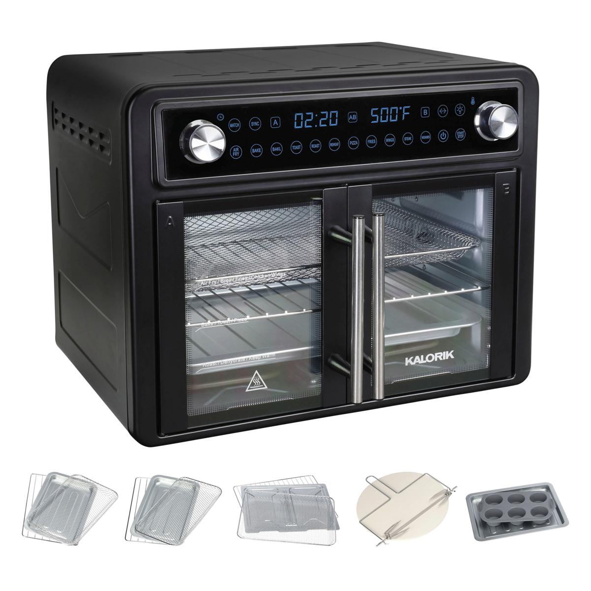 Kalorik Maxx Tri-Sync 26-Quart Digital Air Fryer Oven w/14 Accessories ...