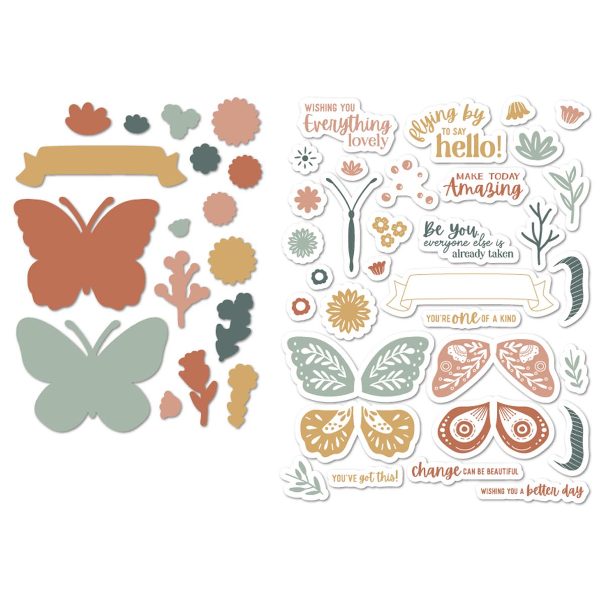 Diamond Press Flutter Butterfly Stamp and Die Kit | HSN