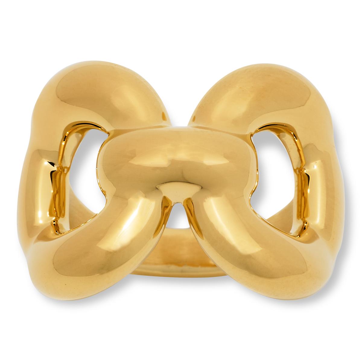 Soave Oro 14K Gold Electroform Chain Link Ring | HSN