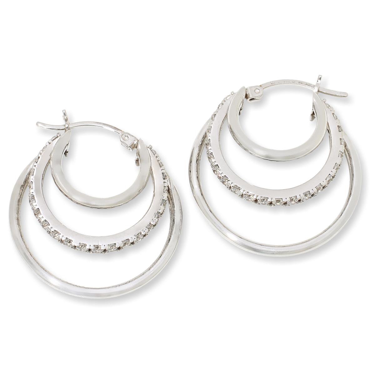 Radiance by Absolute™ x Katharine McPhee Triple-Tiered Hoop Earrings ...