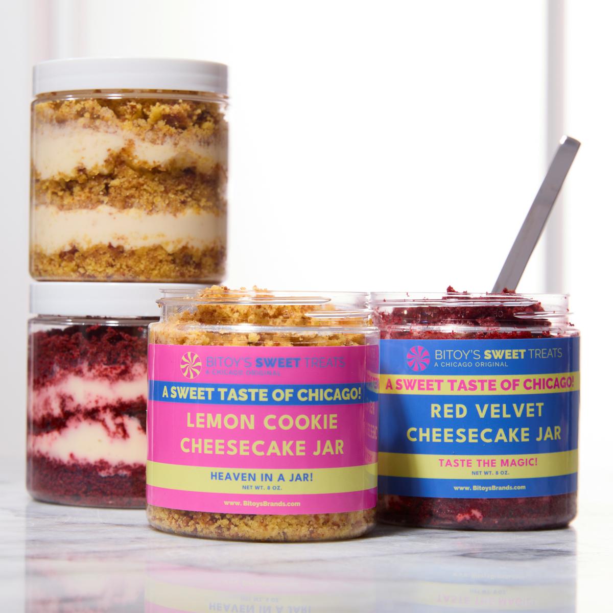Bitoy's Sweet Treats 4-pack Lemon & Red Velvet Cheesecake Jars ...