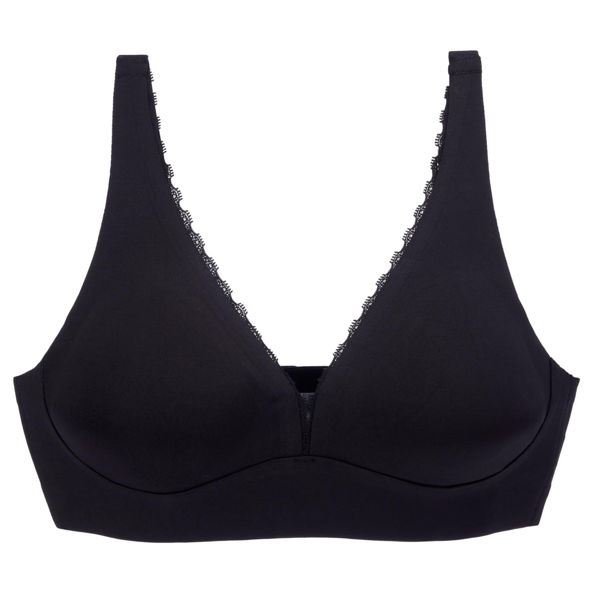 Rhonda Shear Lace-Accented Plunge Bra with Back Closure - 23365806 | HSN