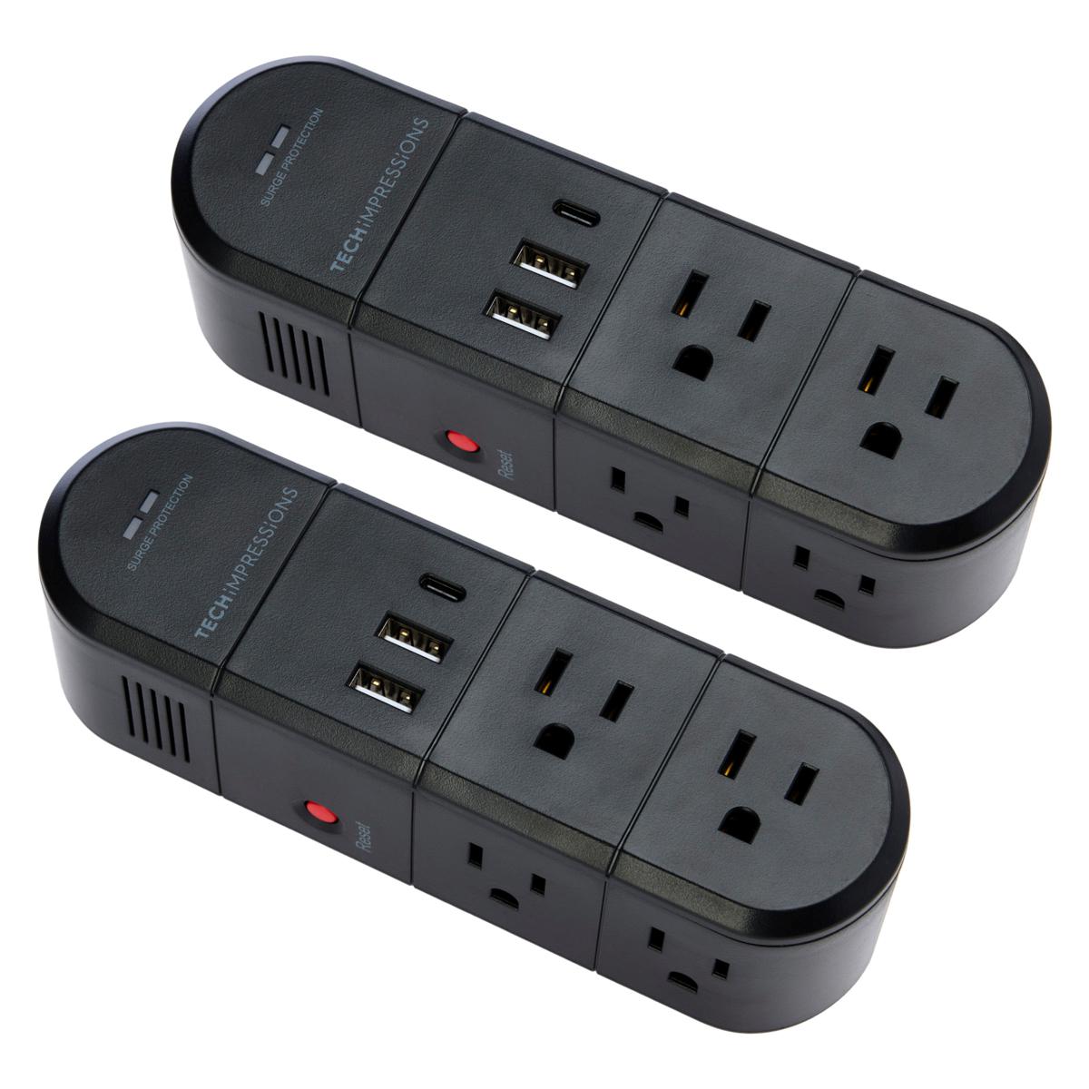 Tech Impressions 2-pack Swivel Power Strip and Surge Protector melhores ...