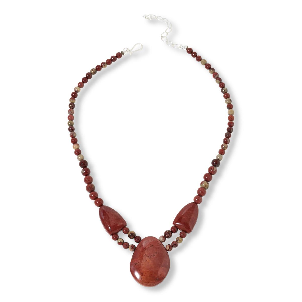 Jay King Carajas Brazilian Red Stone Necklace 18" Necklace | HSN