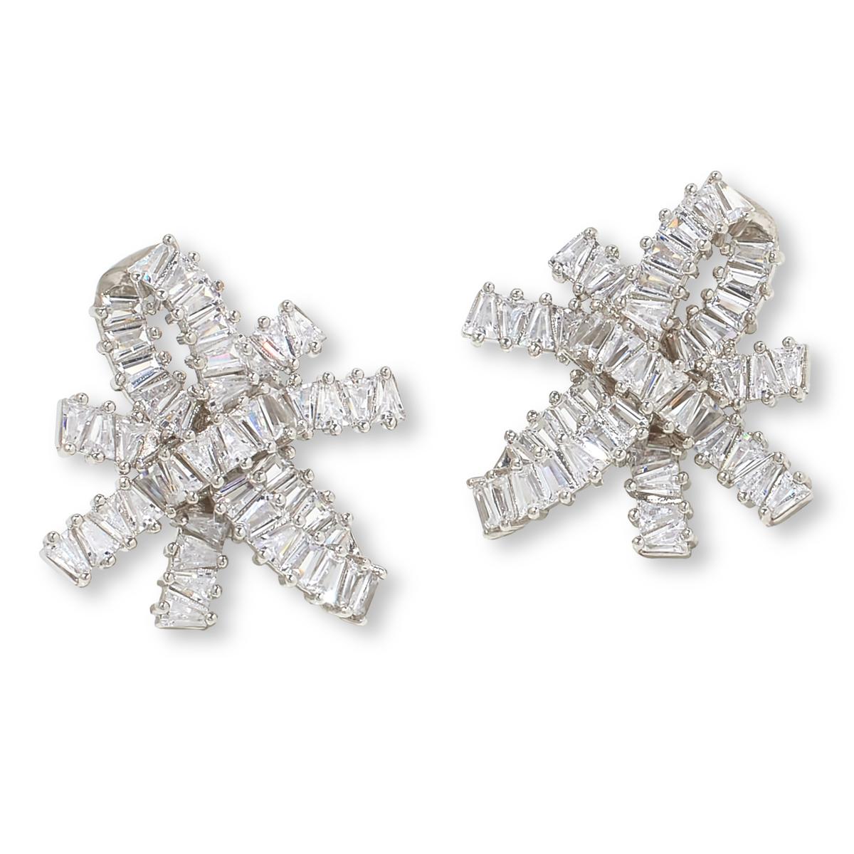 "As Is" Radiance by Absolute™ Couture 7.80ctw Baguette Stud Earrings | HSN