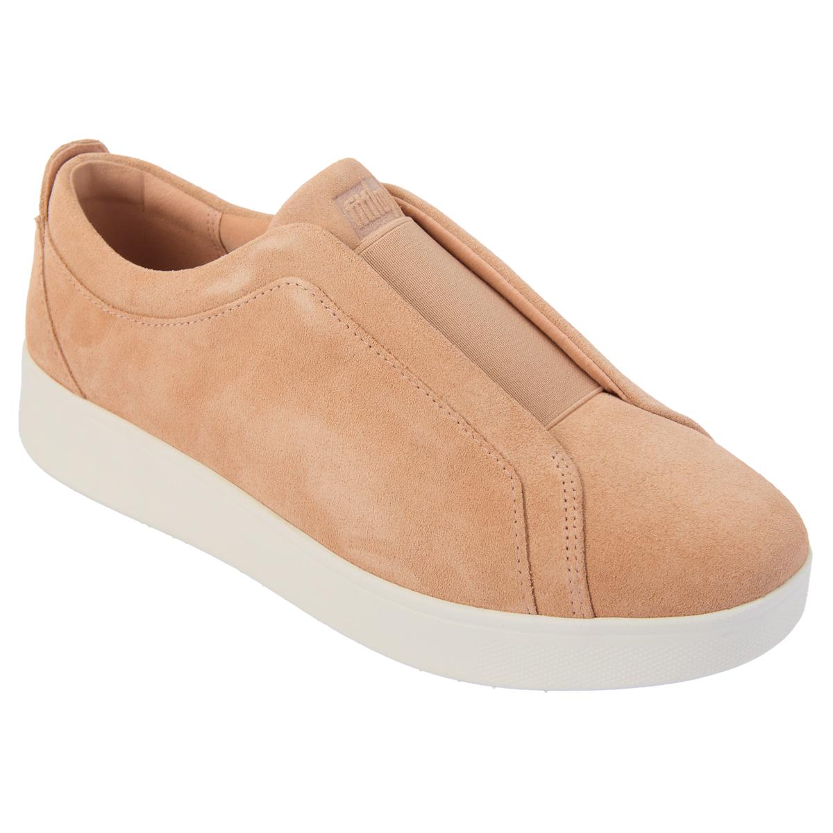 FitFlop Rally Elastic Leather/Suede Slip-On Sneaker | HSN