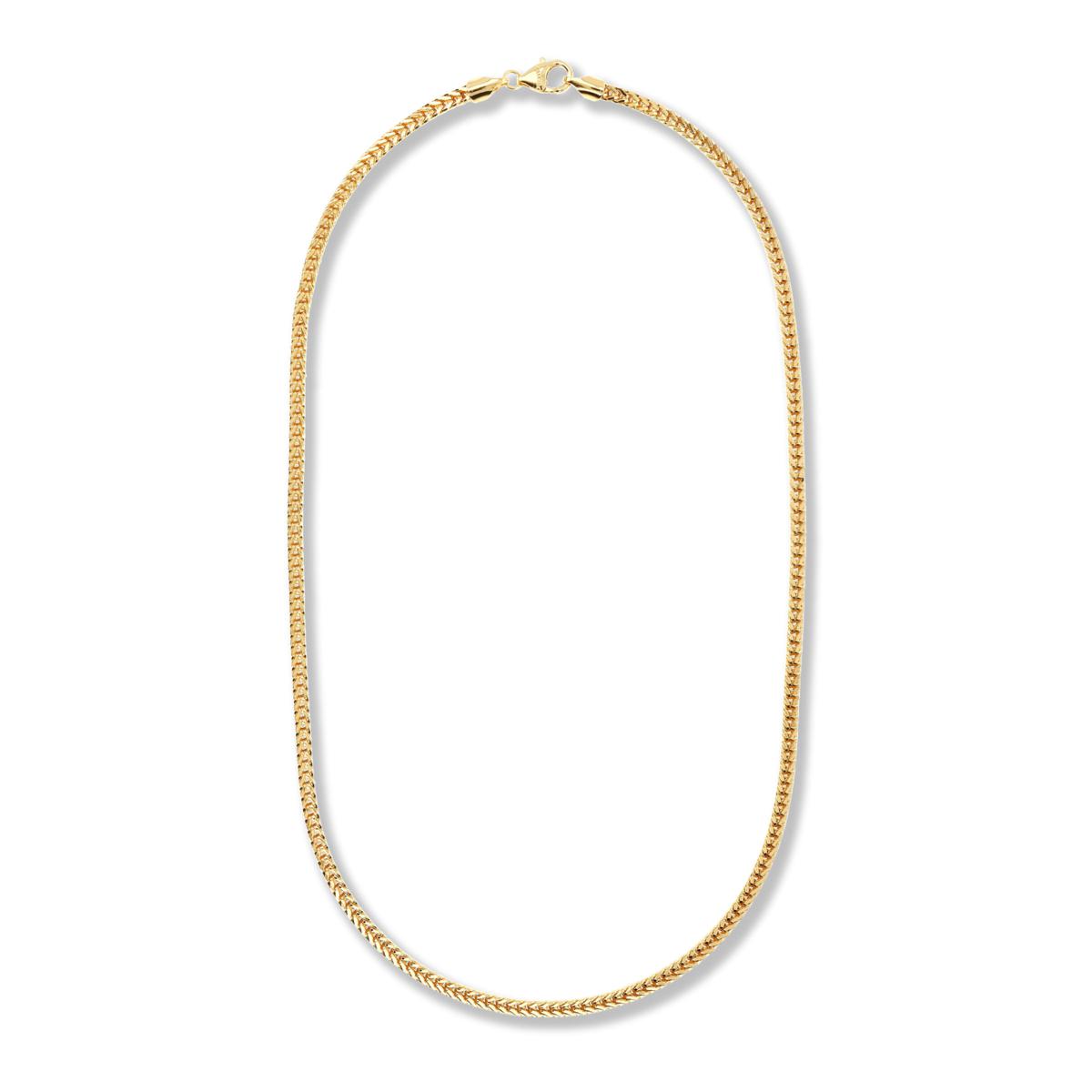 Bellezza 24" Bronze Diamond-Cut Squared Wheat Chain Necklace | HSN