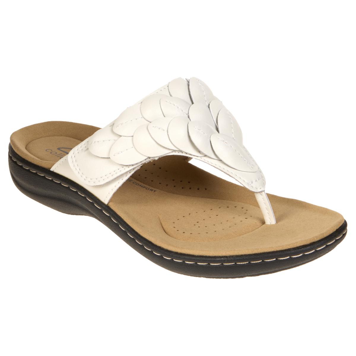 Clarks Collection Laurieann Palm Heritage Casual Flat Sandals | HSN