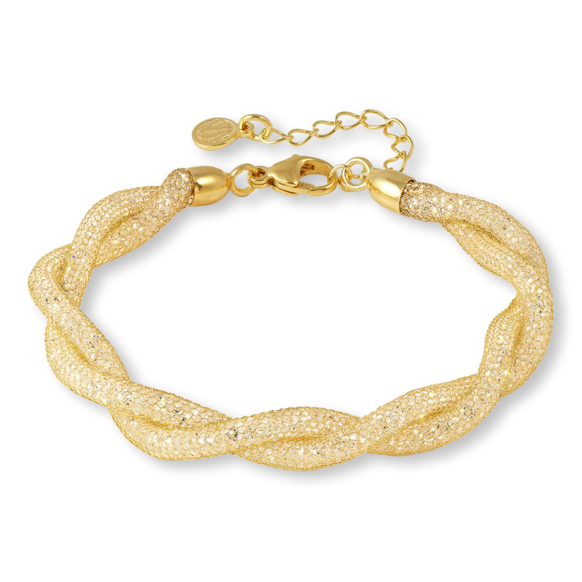 Nomination Italy Sterling Silver Mesh and Crystal Twisted Bracelet | HSN