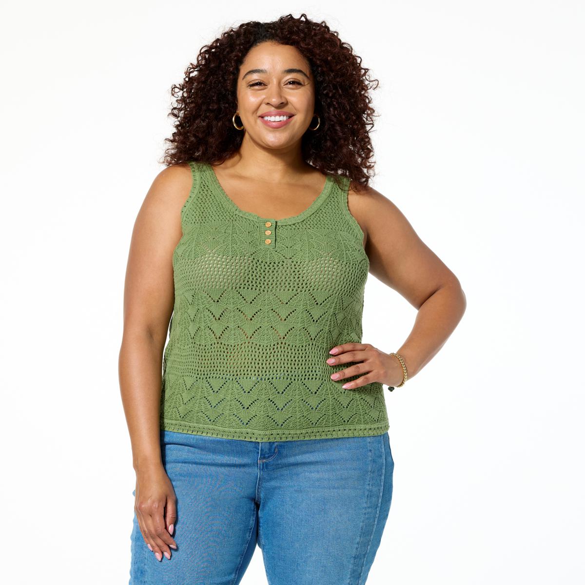 Democracy Crochet Tank Top | HSN
