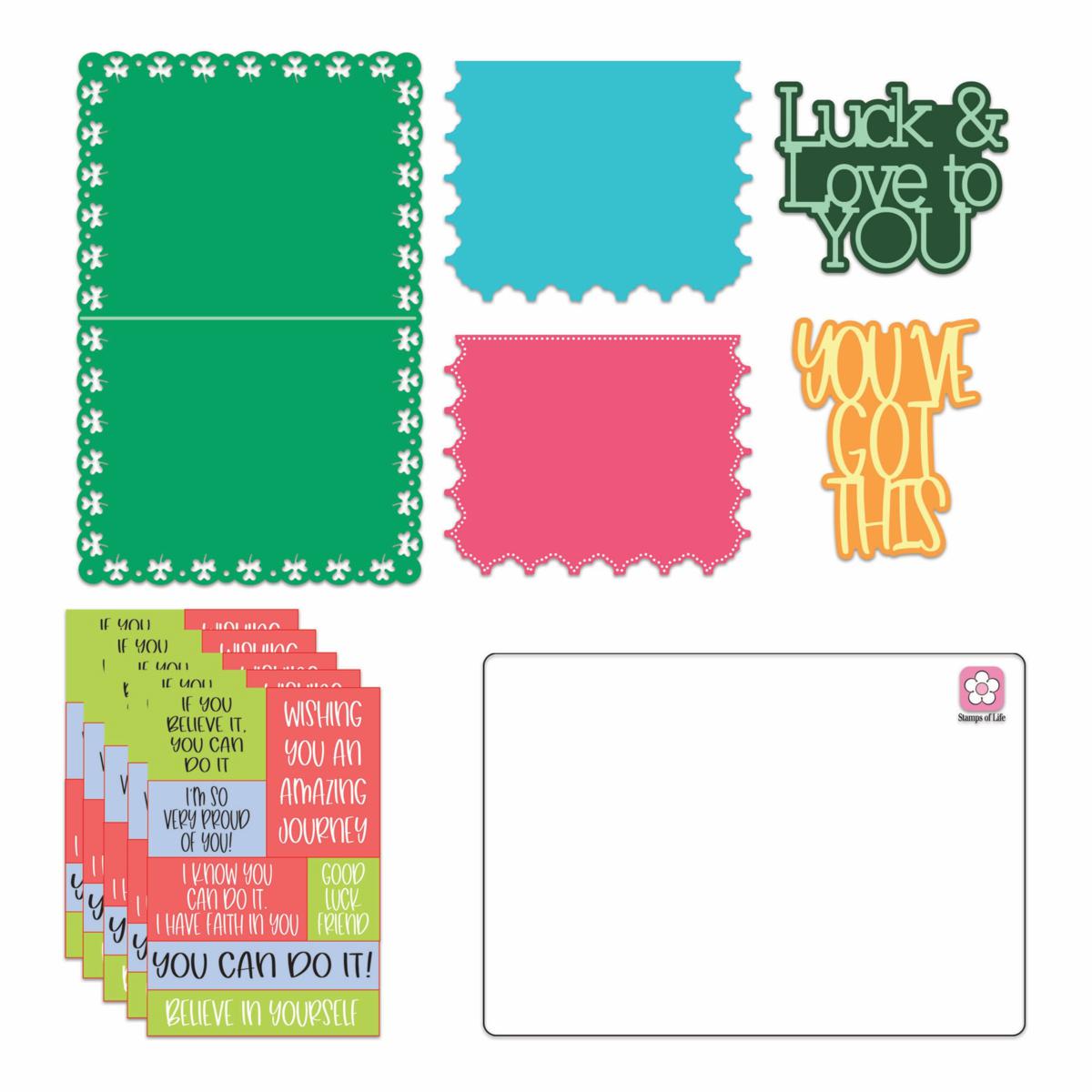 Stamps of Life Luck and Love A2 Card Kit by Stephanie Barnard | HSN