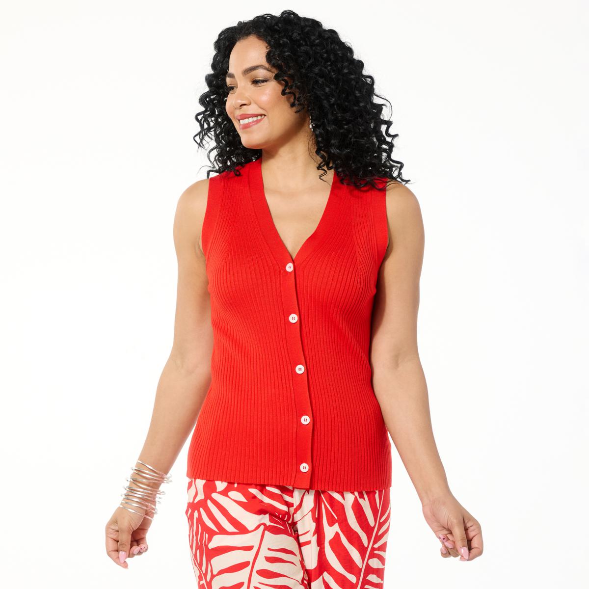 LB70 by Lloyd Boston Vested Interest Button Front Vest | HSN