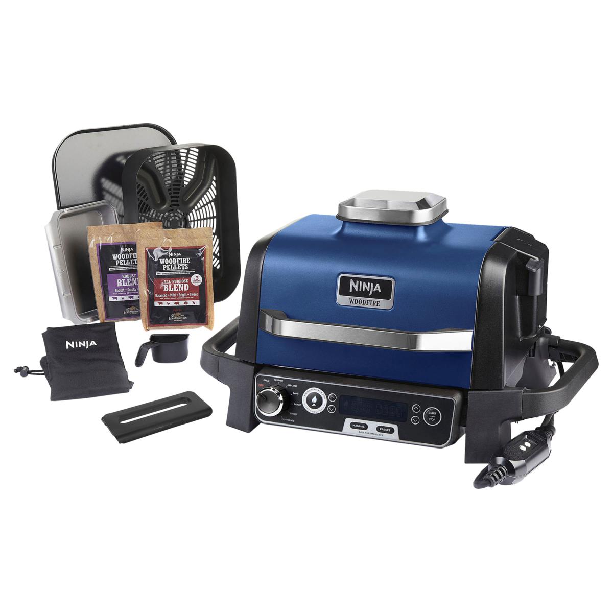 Ninja Woodfire Pro Outdoor Smoker Grill & Probe with Cover | HSN