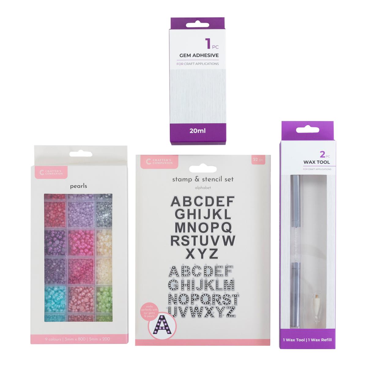 Crafter's Companion Touch of Sparkle Alphabet Craft Kit - 23498509 | HSN