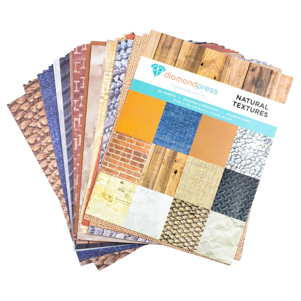 Diamond Press 8.5" x 11" Textures Cardstock Pack | HSN