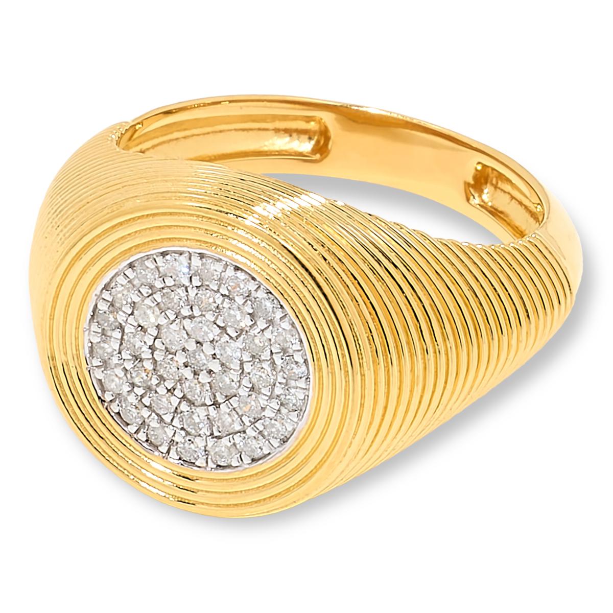 Rarities 1/4ctw Diamond Etched Circle Ring - 23512202 | HSN