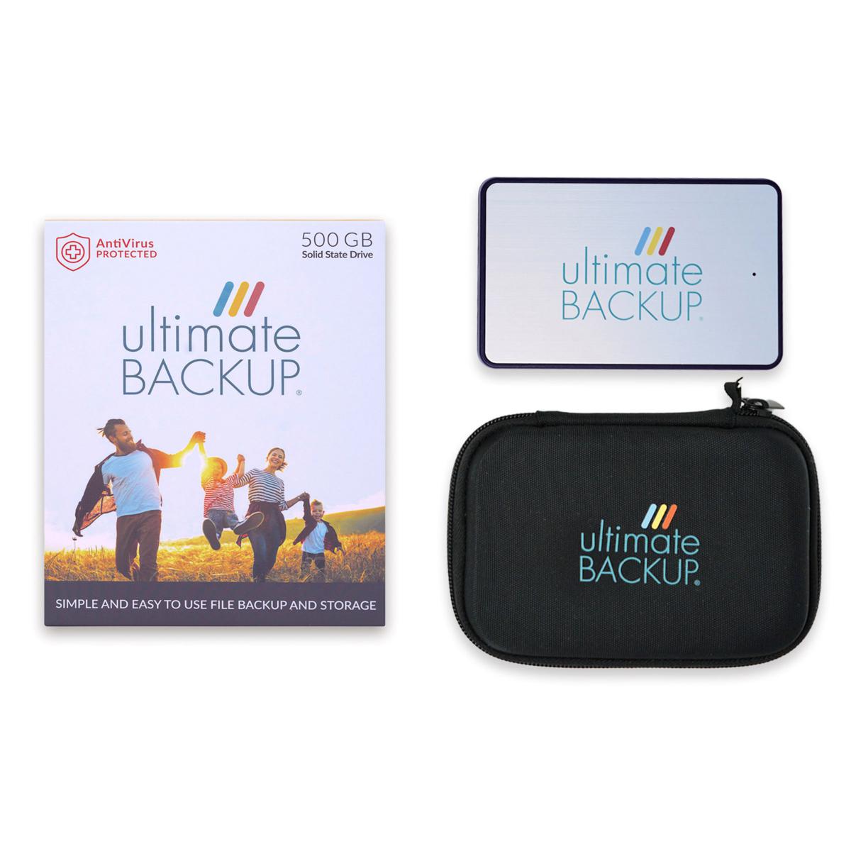 Ultimate Backup 500GB SSD Backup Solution with Case and Antivirus - 23532286 | HSN