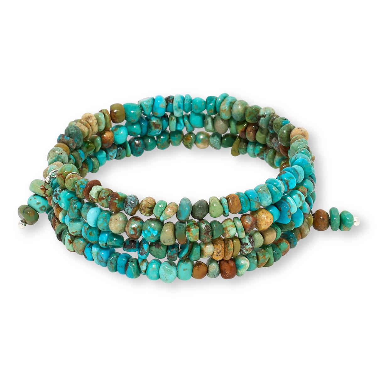 Jay King Multicolor Spruce Mountain Turquoise Nugget Coil Bracelet | HSN