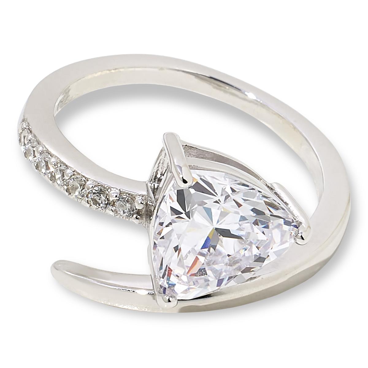 "As Is" Radiance by Absolute™ 3.30ct Trilliant Cut Solitaire Wrap Ring ...