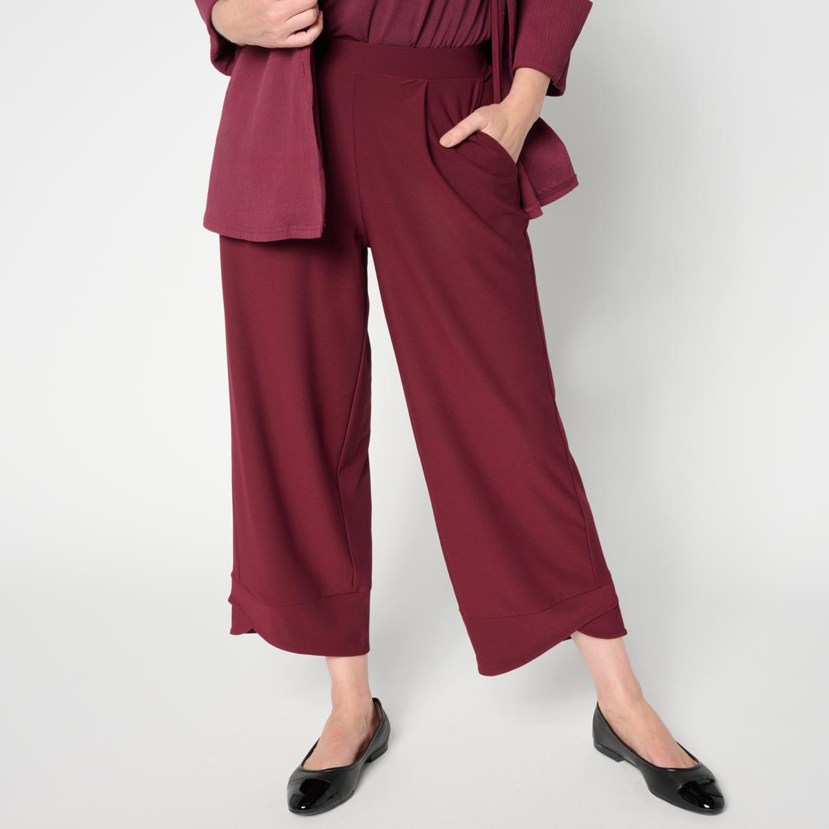 WynneCollection Luxe Crepe Pull-On Pant - 23572283 | HSN