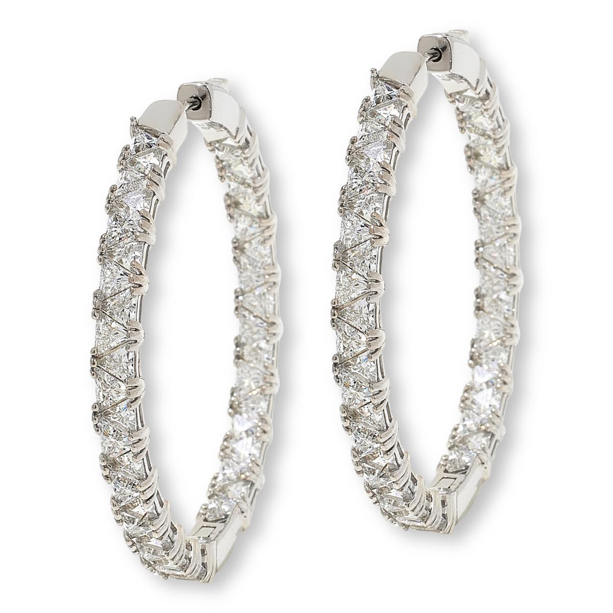 Radiance by Absolute™ Trilliant 1-1/2" Inside-Outside Hoop Earrings | HSN