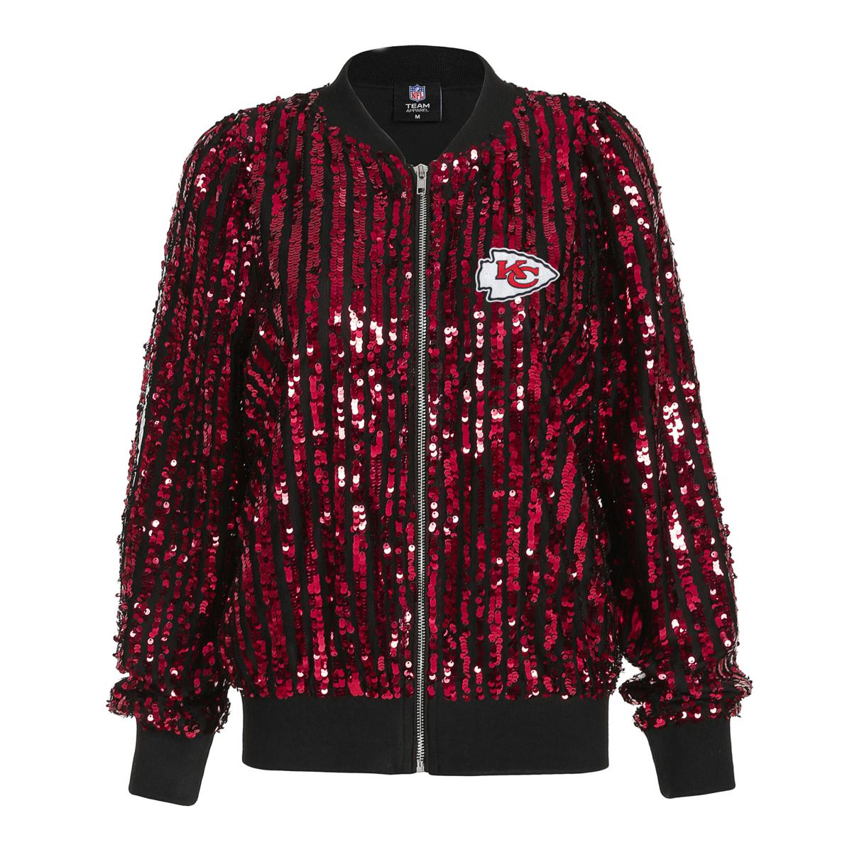 Officially Licensed NFL Women's Sequin Jacket from Fabgating by Cucé - Chiefs | HSN