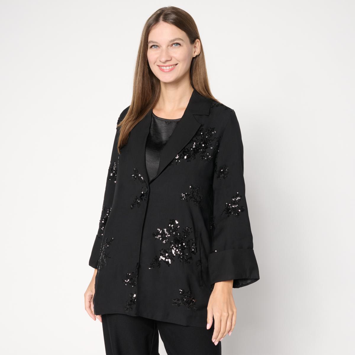 WynneCollection Embellished Sequin Jacket | HSN