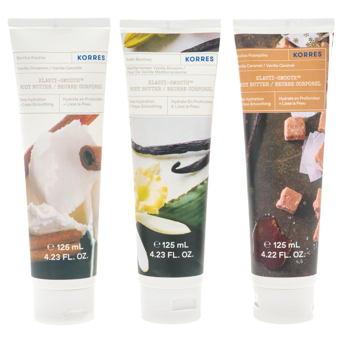 Korres 3-piece Holiday Vanillas Elasti Smooth Body Butter | HSN