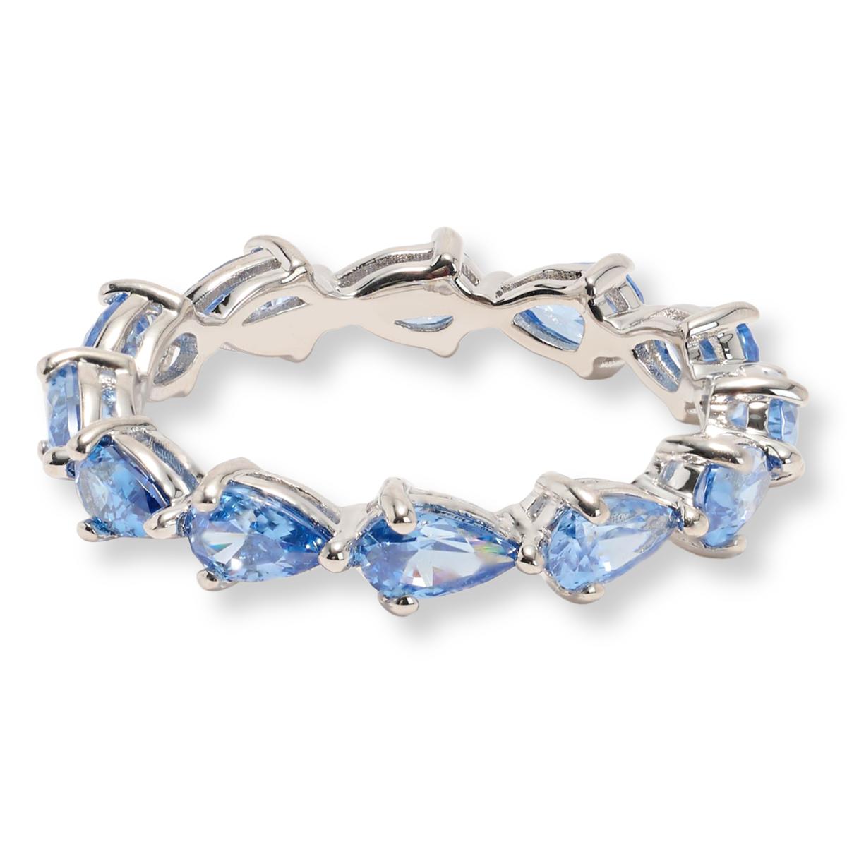 Radiance by Absolute™ x Marysol Patton Blue Pear Cut Eternity Ring | HSN