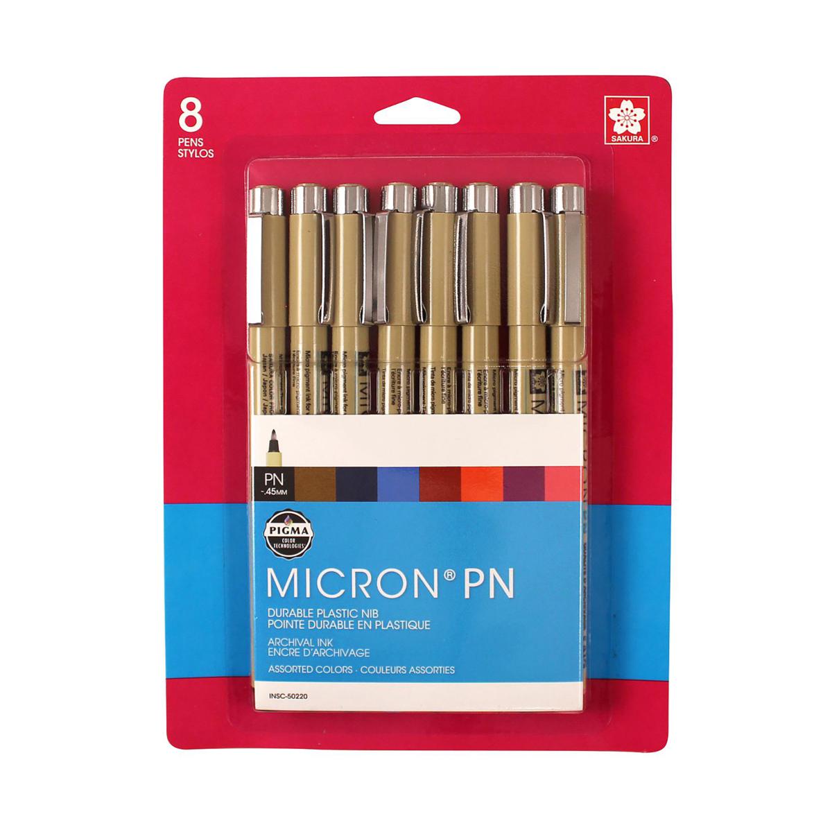 Sakura Pigma Micron PN Pen Assorted Set of 8 - 9587491 | HSN