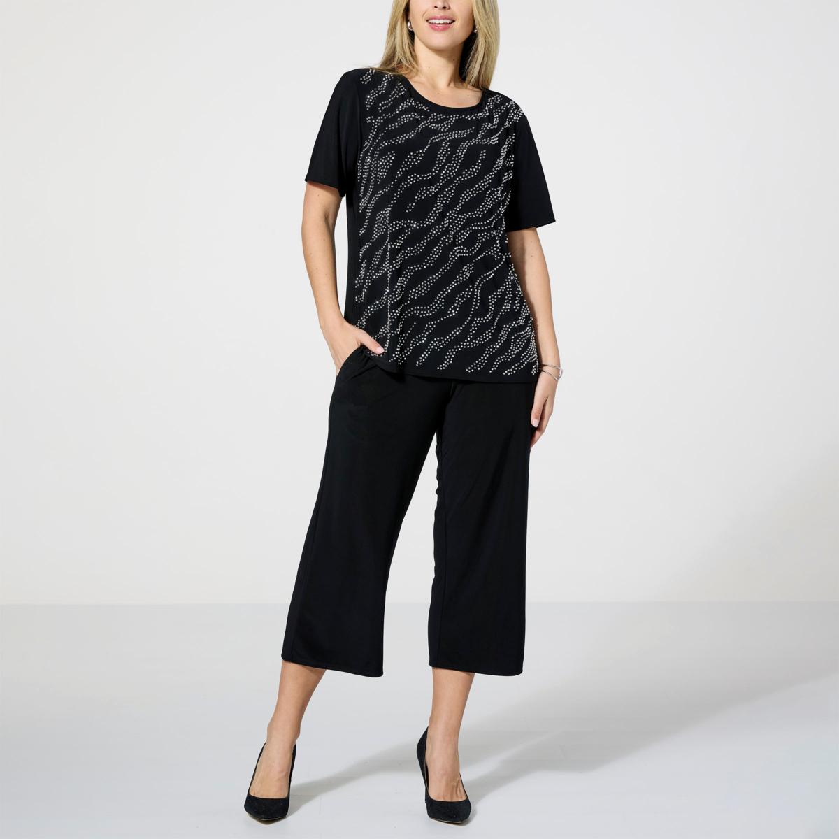 Antthony 2-piece Embellished Top and Cropped Pant Set - 22699693 | HSN