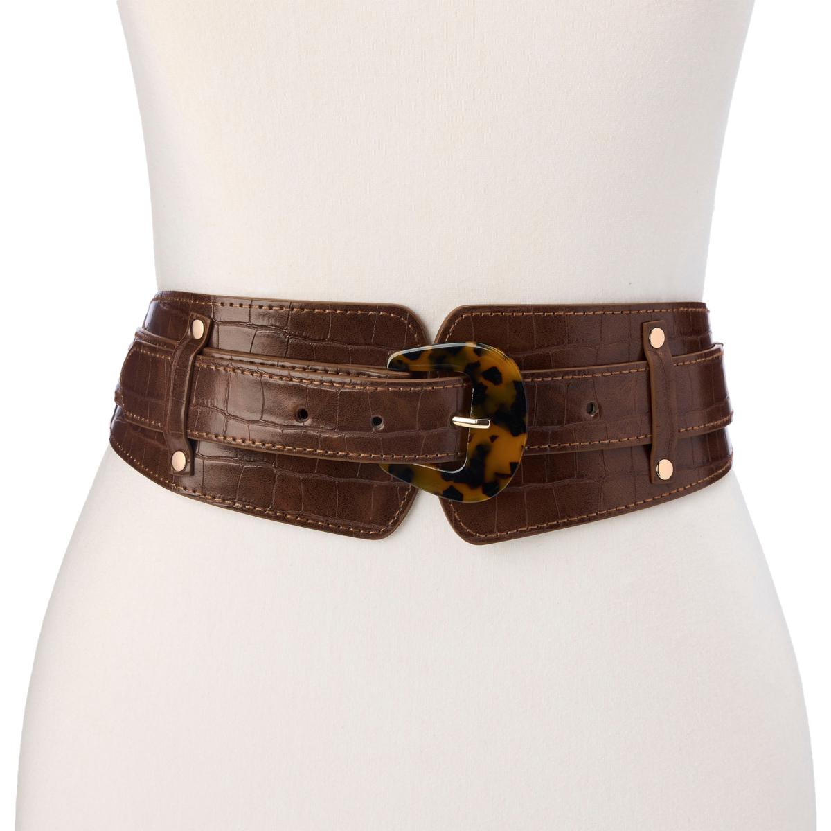 Antthony Stretch Belt with Oversized Resin Buckle | HSN
