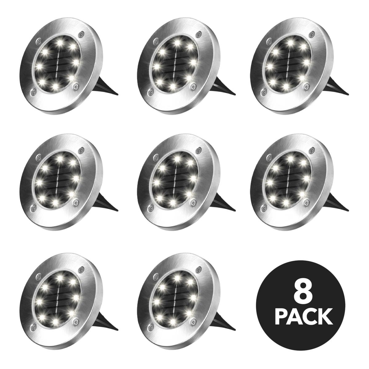 Bell + Howell Disk Lights Deluxe Solar Lights 8-pack - 23684285 | HSN