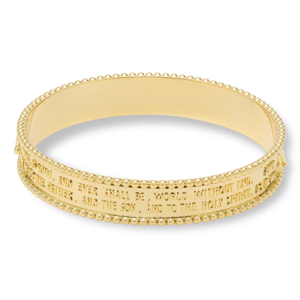 Bellezza Bronze Angel of God Prayer Wide Bangle Bracelet - 23669378 | HSN