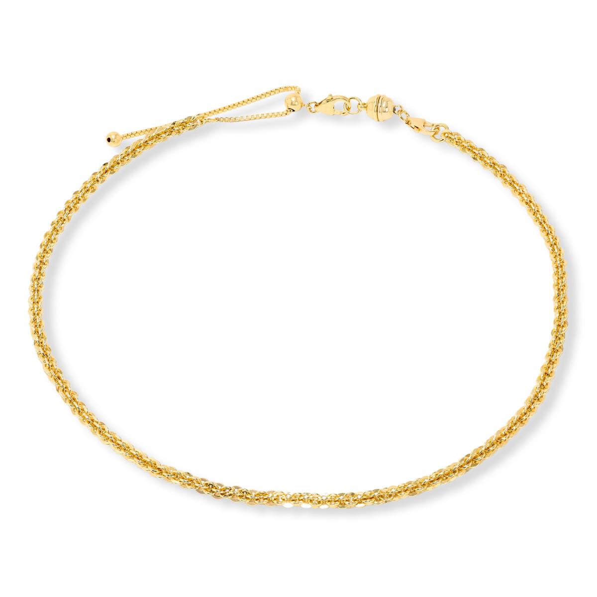 Bellezza Bronze Cristallino Chain Adjustable Sliding Necklace | HSN