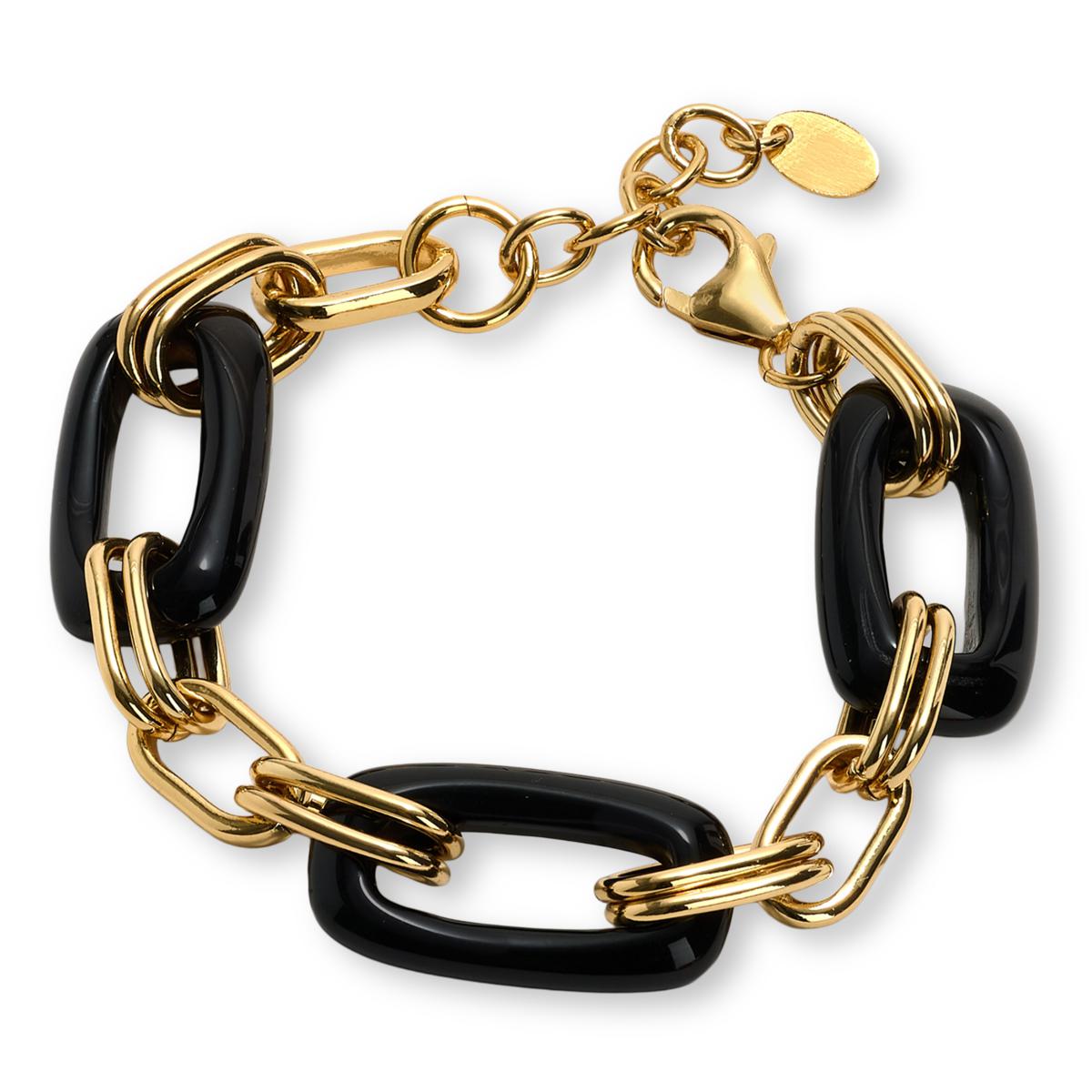 Bellezza Bronze Onyx Black Onyx Link Bracelet | HSN
