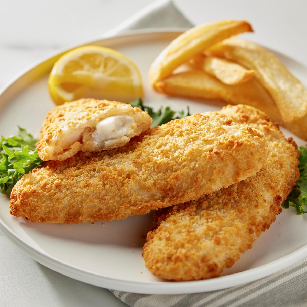 Curtis Stone 20-count 3.5 oz Breaded Cape Hake Filets - Orig/Lemon AS | HSN