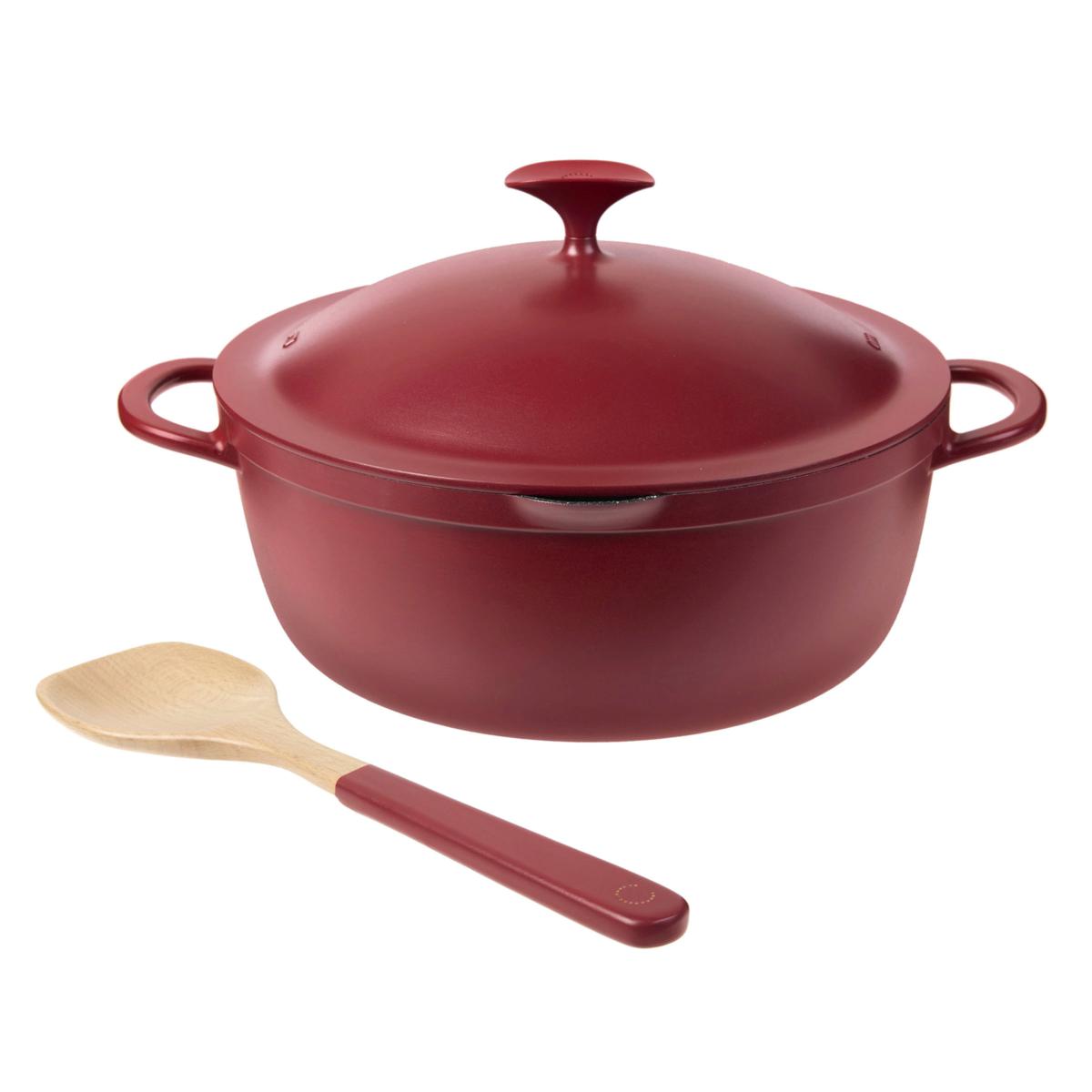 Curtis Stone 5.7-Quart Dura-Pan+ All Day Pot with Wooden Spoon ...