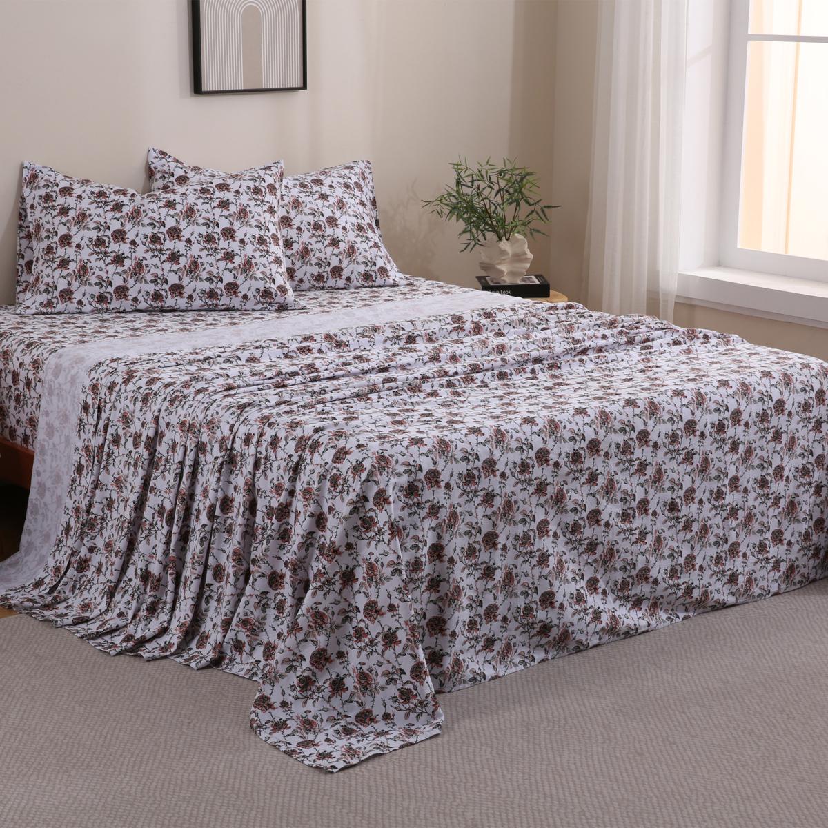 Emryn House 4-piece Cotton Sateen Sheet Set - 23534512 | HSN