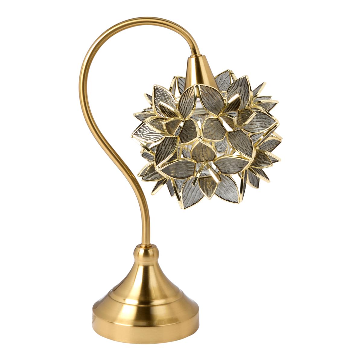 Emryn House Colored Glass Floral Table Lamp | HSN