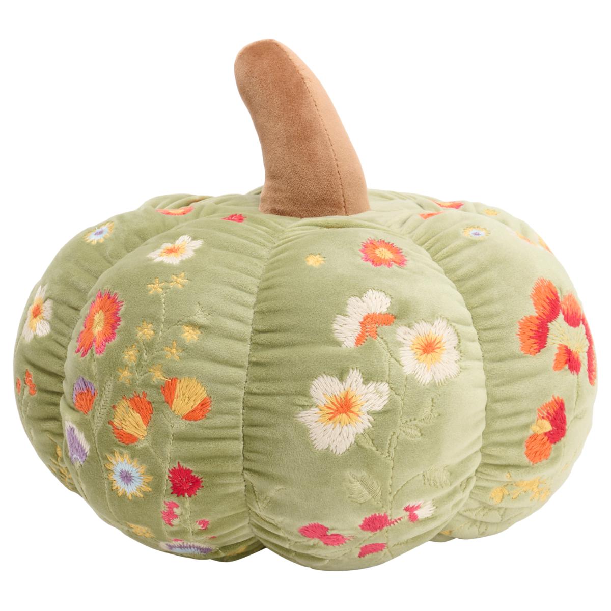 Emryn House Embroidered Pumpkin Pillow | HSN