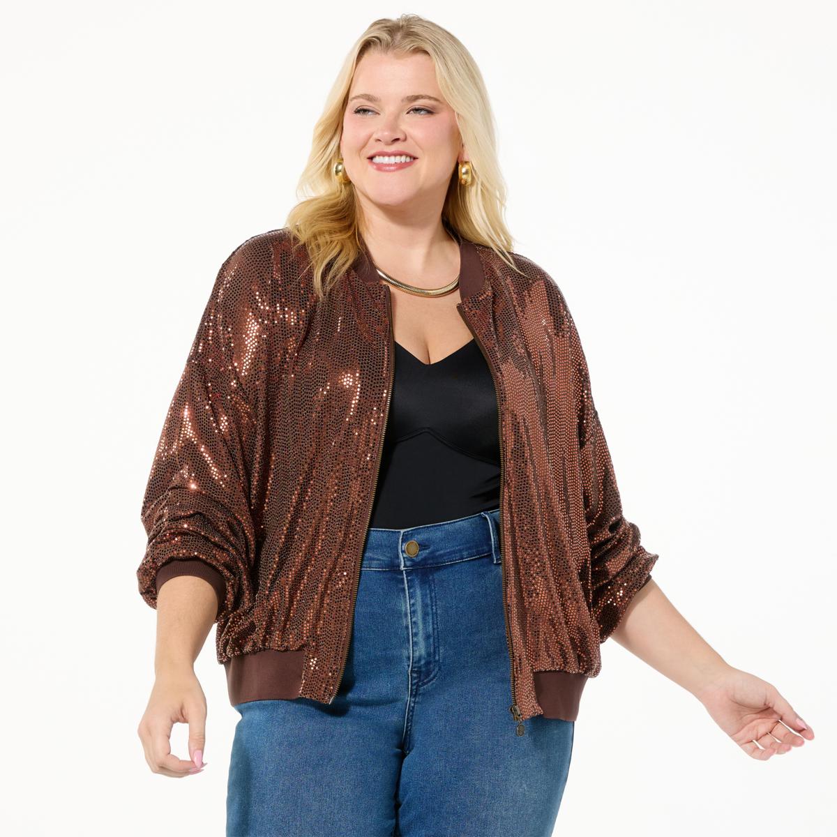 G by Giuliana Black Label Cropped Bomber Jacket | HSN