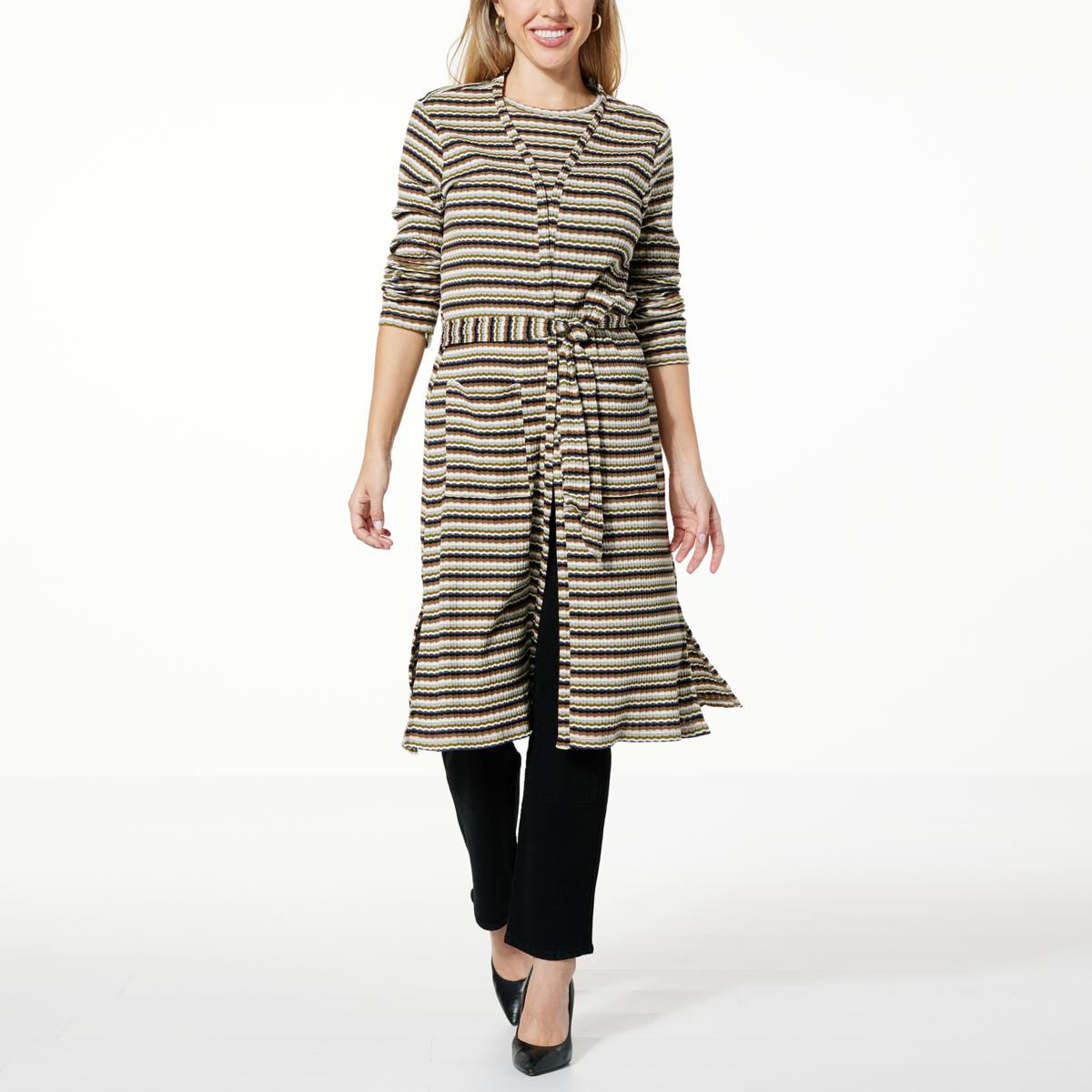 GBG Striped Belted Duster - 21627999 | HSN